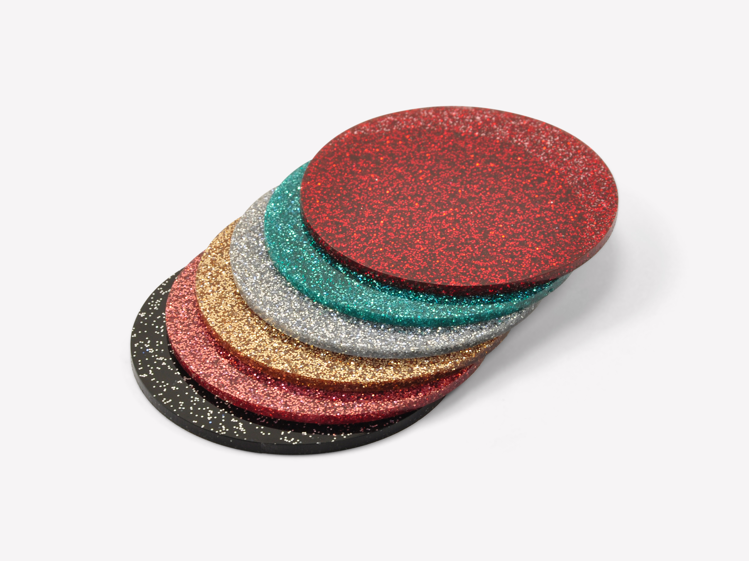 Dense Glitter Acrylic Disc - Simply Plastics