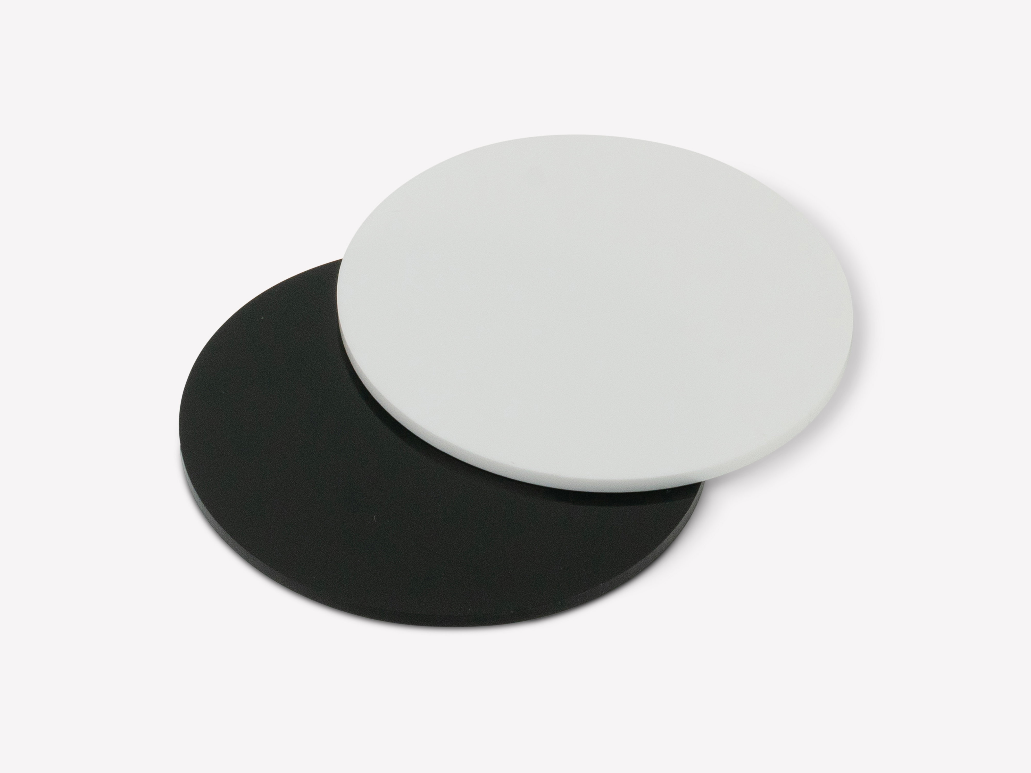 Perspex Black White Extruded Acrylic Disc Cut to Size - Simply Plastics