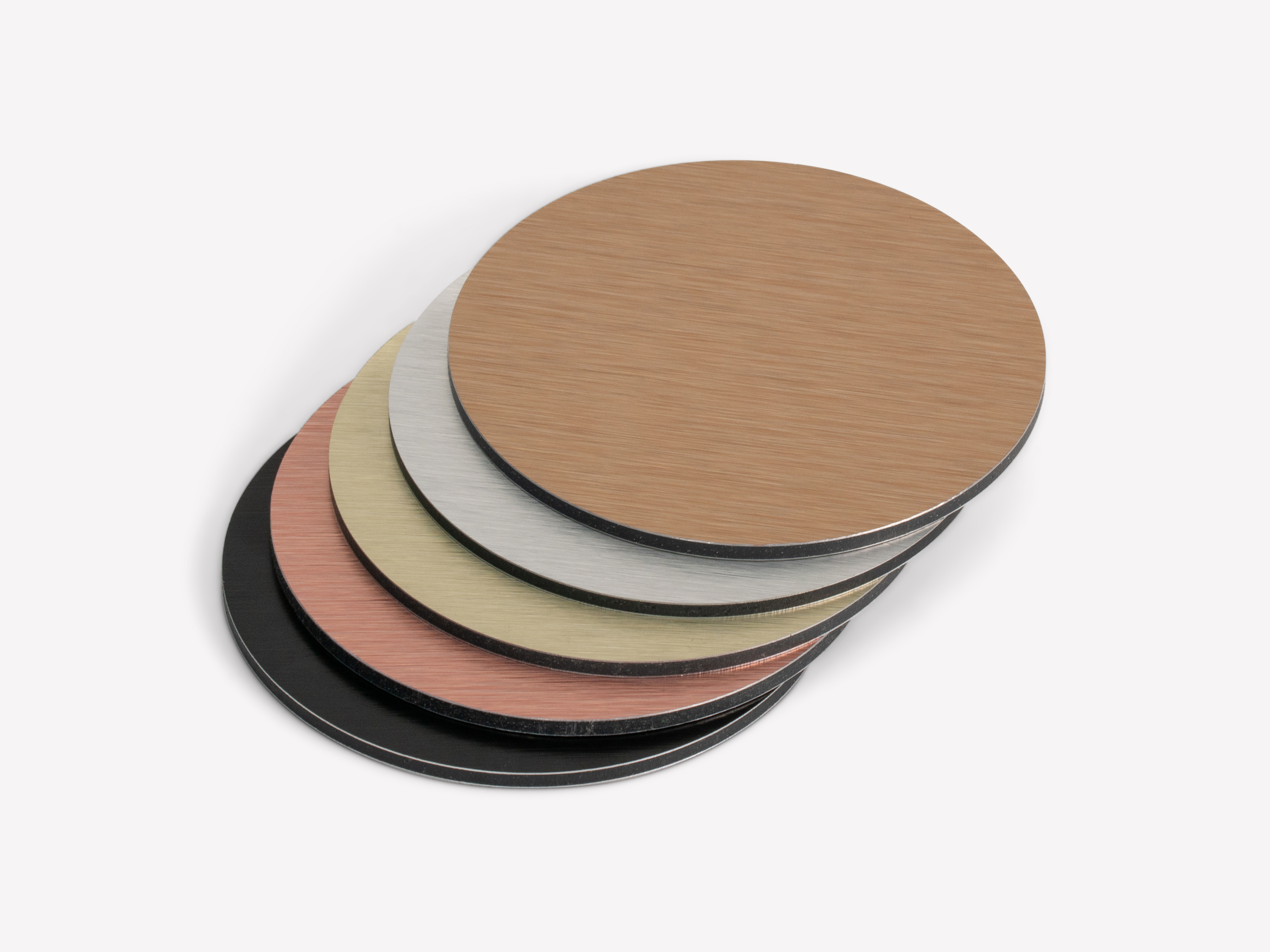 Brushed Aluminium Composite Disc Cut to Size - Simply Plastics